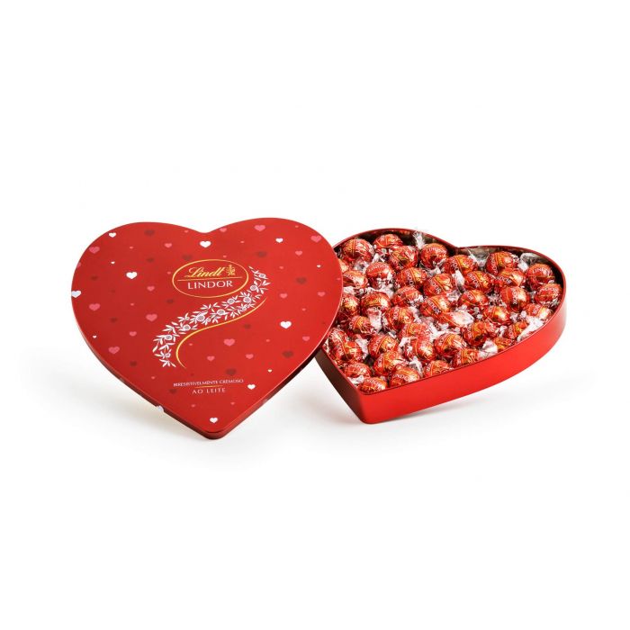 Lata Coração LINDOR ao leite Lindt 500g – Edição Limitada - Mundo Em Casa